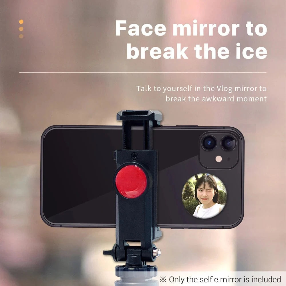 Compact Round Mirror for Smartphone Selfies and Vlogging – Mimi Glows