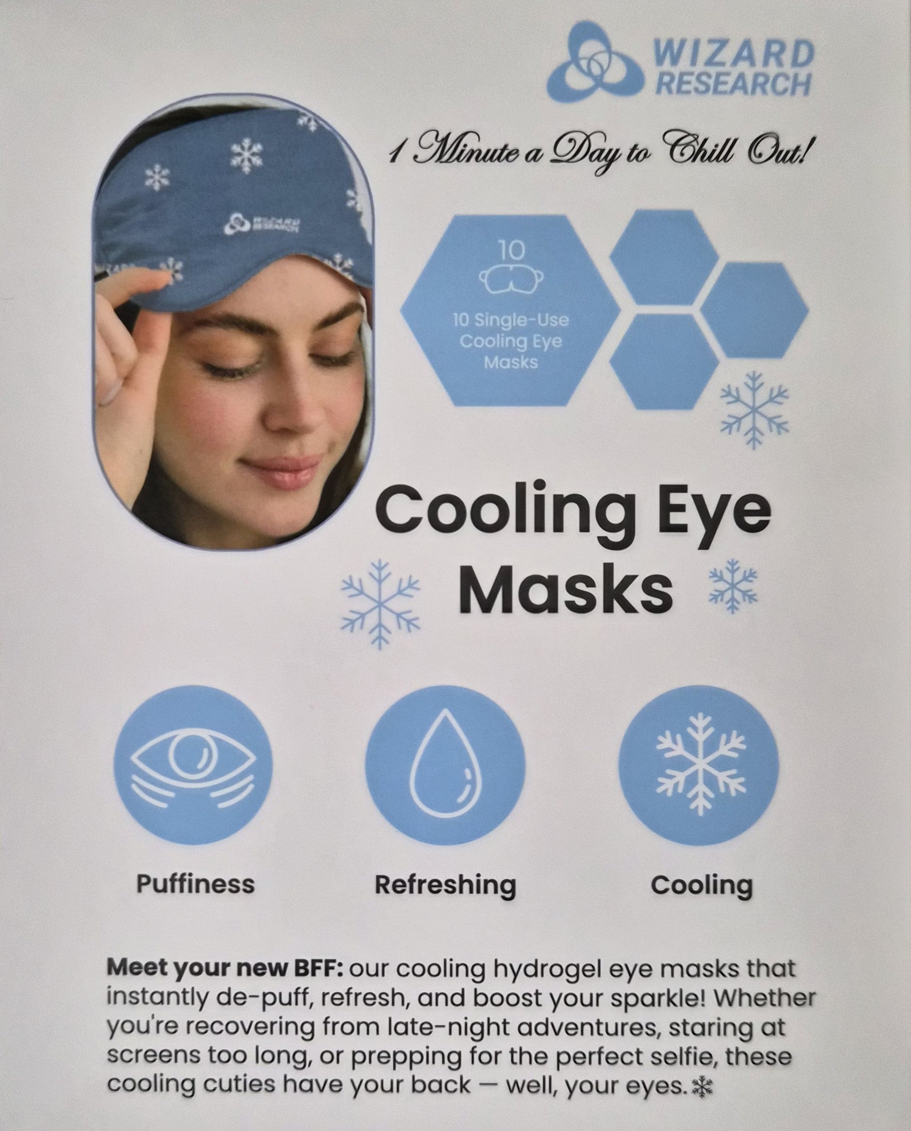 Cooling Eye Masks to Reduce Morning Puffiness 10 Pack – Mimi Glows